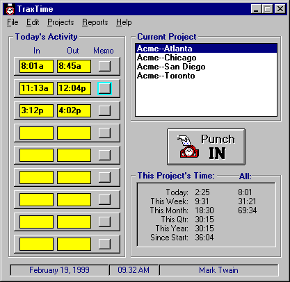 free personal punch time clock softwares - Free download - FreeWares