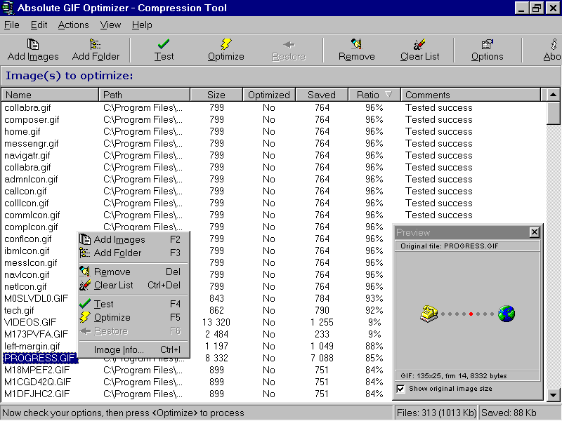 Absolute GIF Optimizer Multimedia & Graphics Media Management - Free ...