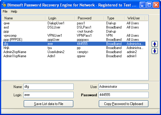 Password Recovery Engine for Network Connections Utilities Clipboard ...
