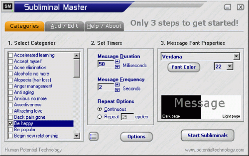 Subliminal Master Desktop Utilities Miscellaneous - Free Software ...