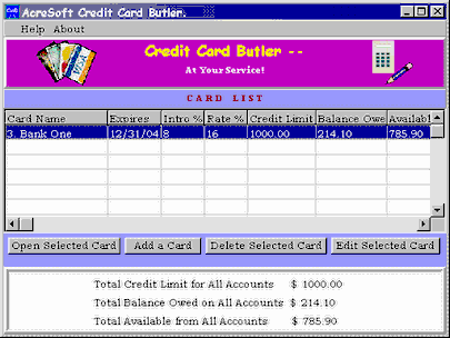 CREDIT CARD GENERATOR Utilities Optimize Utilities - Free Software ...