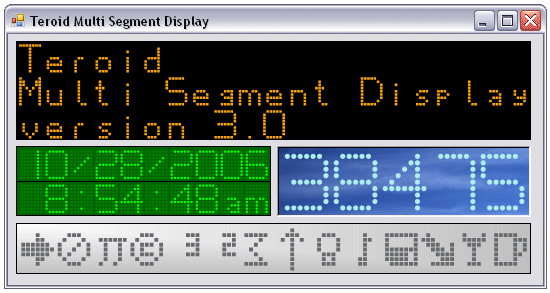 Teroid Seven Segment Display Software Developer Active X - Free Software Download version 3.0