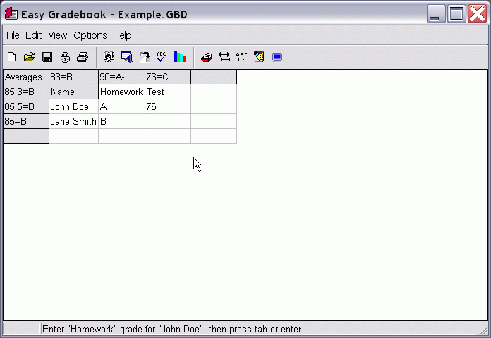 Easy Gradebook Home & Education Teaching and Testing - Free Software ...