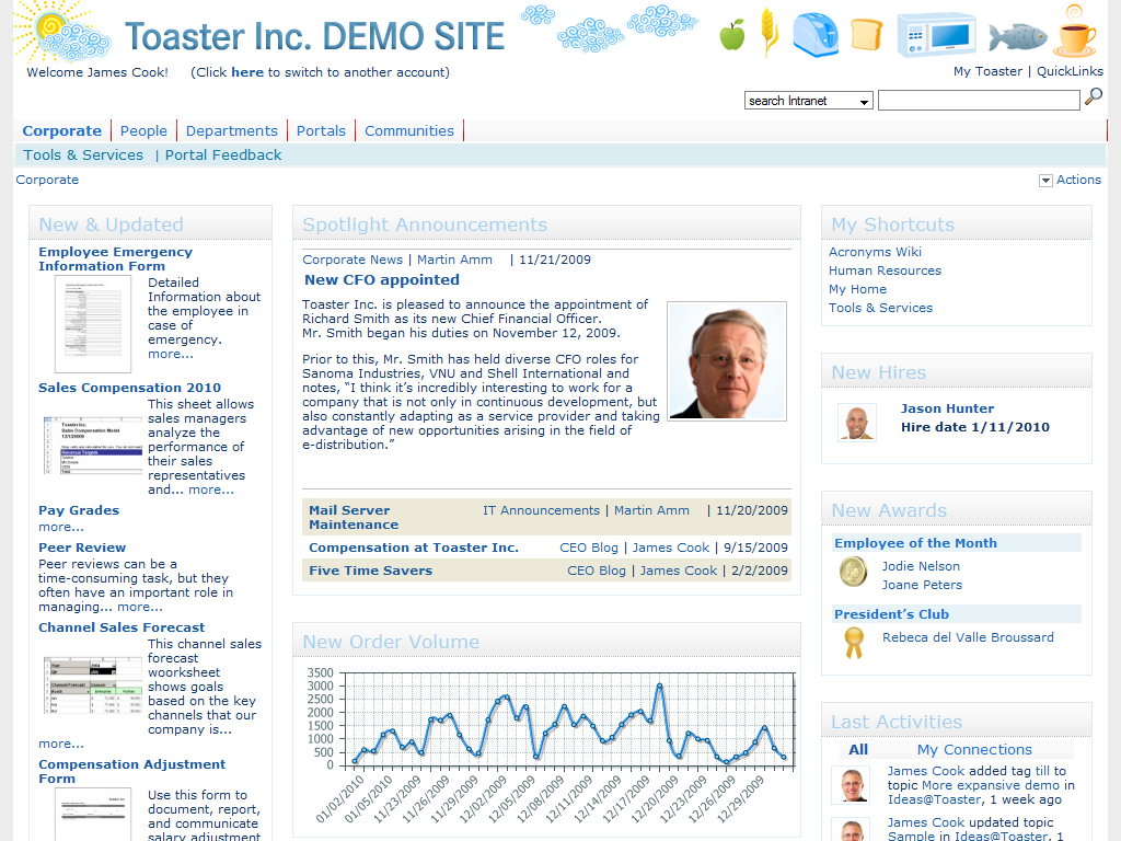 intranet dashboard intranet softwares - Free download - FreeWares