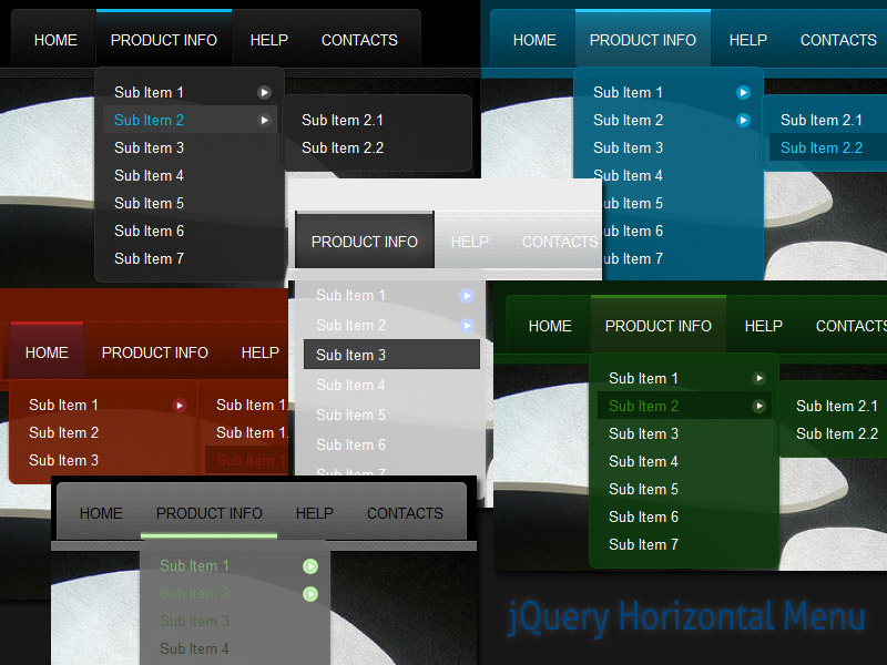 jQuery Horizontal Menu Style 05 Software Developer Java - Free Software Download version 1.3