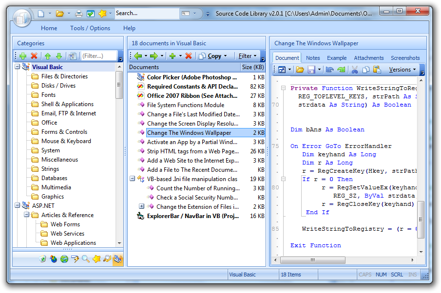 CSharp Code Library Software Developer Helpfile Tools - Free Software Download version 2.0.0.58