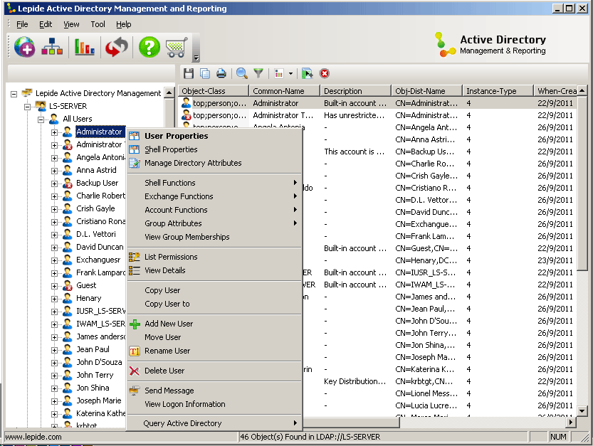 active directory management softwares - Free download - FreeWares